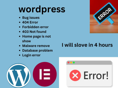 Slove your troubleshooting wordpress bug issues error | Upwork