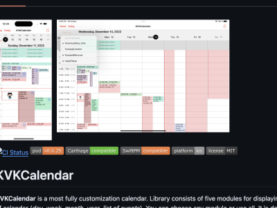 Custom library calendar for swiftui | Upwork