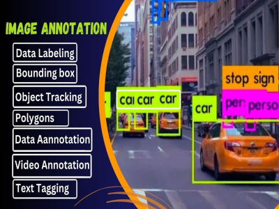 Image annotation, data annotation, tagging labelling bounding box ...
