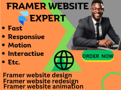 Responsive framer website design redesign framer animation figma to ...