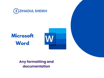 Microsoft word documentation and formatting service from me. | Upwork
