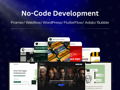 A Swift No Code Website using WordPress | Webflow | Framer | Bubble | Odoo | Upwork