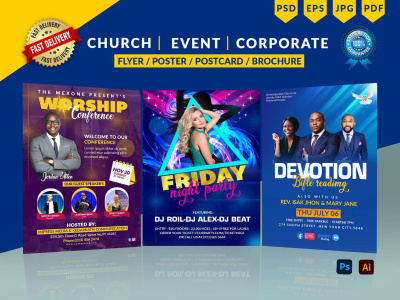 Eye-Catching Church, Event and Party Flyer or Poster Design | Upwork