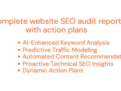 Provide complete website SEO audit report with action plans | Upwork