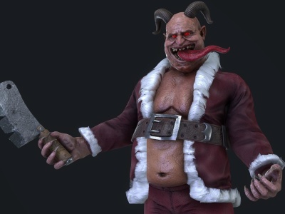 3d horror zombie alien monster demon humanoid daz character game model ...