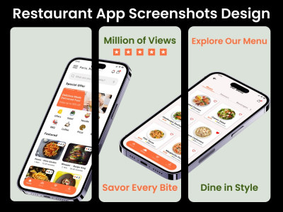 Screenshots design , app screenshots, web app screenshots & Feature ...