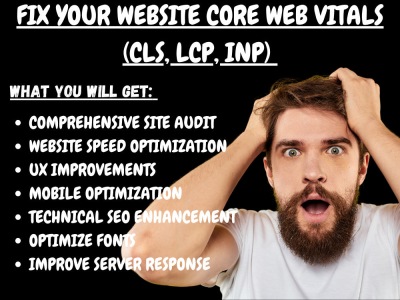 Core web vital fixed 100% website speed optimization | Upwork