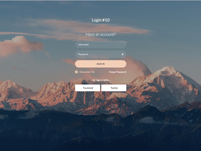 A fantastic login form with background-image | Upwork