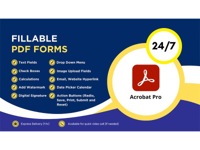 Fillable PDF Form or Interactive PDF Within an Hour | Upwork