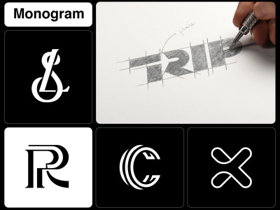 A creative monogram, lettermark, or wordmark logo for your brand ...