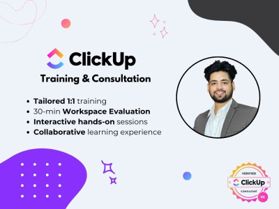 A 1:1 Training Session with a Verified ClickUp Consultant | Upwork