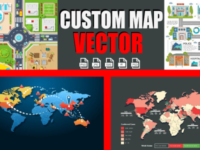 Map design illustrations , map design, vector map, travel map, location ...