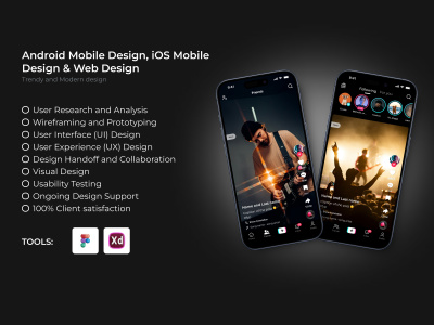 Android mobile design iOS mobile design and web app design | Upwork