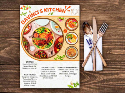 A High-quality food menu for your restaurant | Upwork