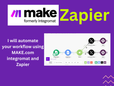 Make com integromat, Zapier automation and API integration workflow | Upwork