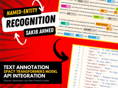 SpaCy, Hugging Face transformer models with ner, annotations, API ...
