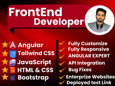 Front End Website in HTML CSS, Typescript ,TailwindCSS , Angular Framework | Upwork