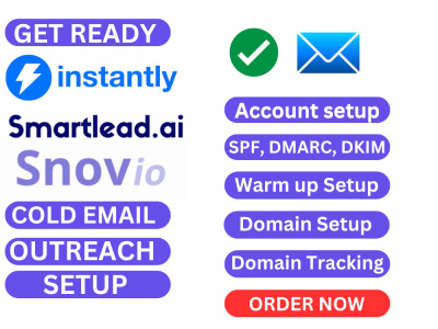 Cold Email Account Setup & Warm-up of Instantly ai, Smartlead ai, Snov io | Upwork