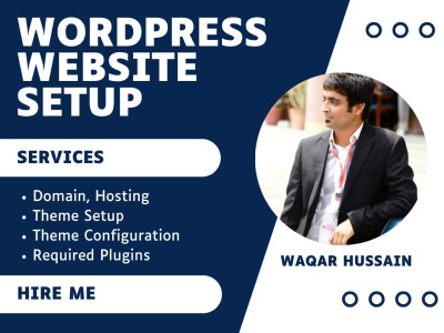 WordPress Website Setup, including Hosting, Domain, Database, Theme Install | Upwork