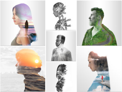 A unique aesthetic Nature, Tree Double Exposure Effect in Photoshop | Upwork