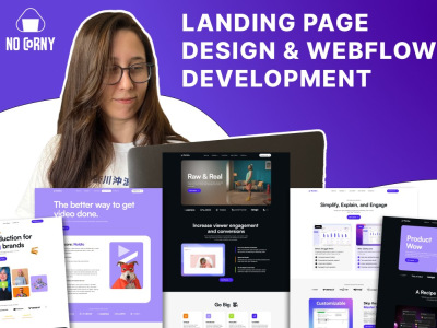 Webflow Landing Page Design & Development | UI/UX Design | Webflow ...