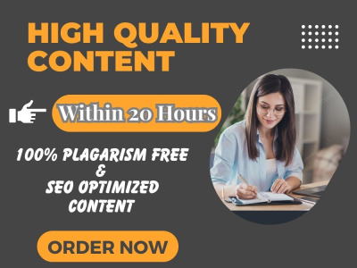 A 1000 Words Unique & IMPRESSIVE Quality Article/Blog content in 20 ...