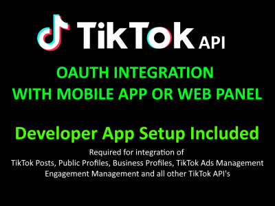 Tiktok OAUTH2 API Integration with your backend / crm. | Upwork