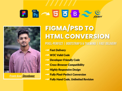 Figma/PSD to HTML | Responsive Design with Bootstrap 5 & Tailwind CSS | Upwork