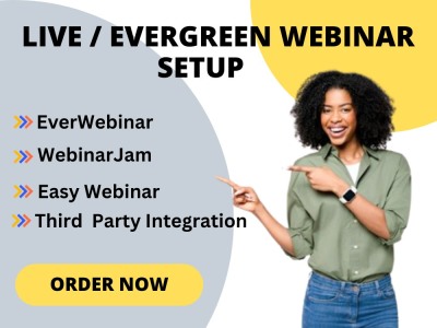 Full Live & Evergreen webinar setup & integration | Upwork