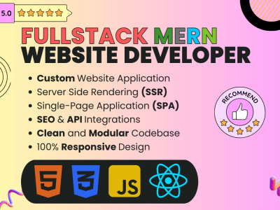 Custom Website Development | MERN Stack | HTML & CSS | Tailwind | SEO & API | Upwork
