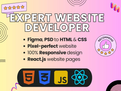 Web Developer Expert | Frontend | React JS | Figma Adobe XD PSD to HTML CSS | Upwork