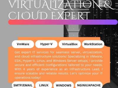 Install and configure VMware, Hyper-V, VirtualBox, and Workstation! | Upwork