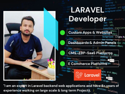 Laravel Custom Web Application | Laravel developer | Backend developer | Upwork