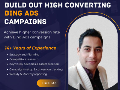 Bing Ads | Microsoft Ads PPC Campaign Setup | 14+ Years of Experience | Upwork