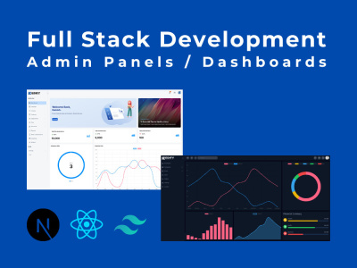 A full stack nextjs + tailwindcss admin panel or dashboard | Upwork