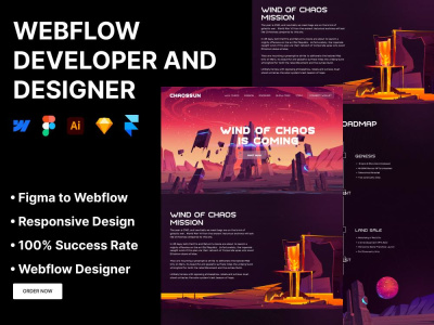 A Fully Responsive Webflow Website Design , Figma/XD to Webflow Expert | Upwork