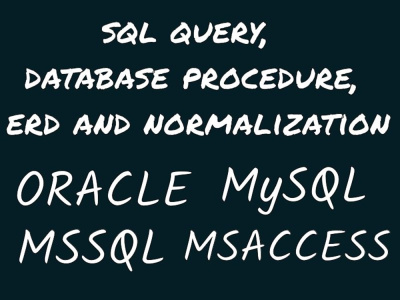 SQL queries, Procedure/Functions, ERD and normalization database services | Upwork