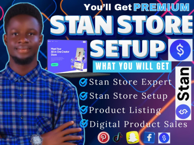 Stan store setup, stan store digital product listing, stan store ...