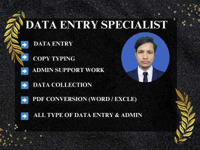 Professional Data Entry Specialist for all types of Data Entry / Admin ...