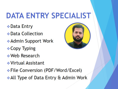 Professional Data Entry Specialist for all types of Data Entry / Admin ...