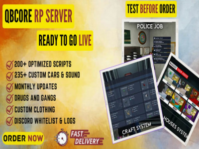 Create you a fully functional roleplay qbcore fivem server | Upwork