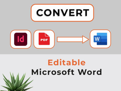 Convert pdf, adobe indesign to editable word document | Upwork