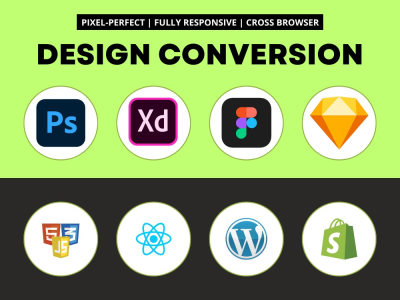PSD, Figma, Sketch, XD, AI To Website, HTML, CSS, BootStrap, jQuery, JS | Upwork