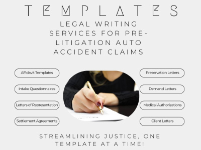 Essential Pre-Litigation Templates: Auto Accident Claims | Upwork