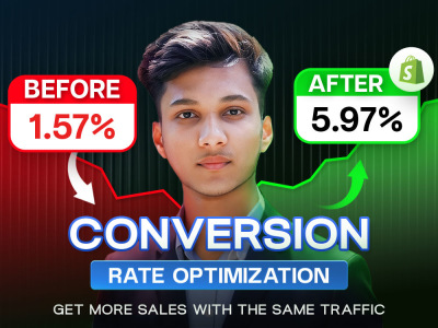 More sales by conversion rate optimization of your shopify store cro audit | Upwork