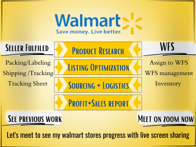 Walmart A to Z store management, WFS, Dropshipping, 3pl | Upwork
