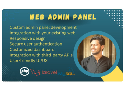Web admin panel | PHP, Laravel | Upwork