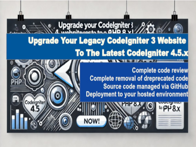 Upgrade your CodeIgniter 3 (PHP 4) site to 4.5 (PHP 8.x) now! | Upwork