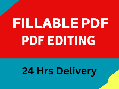 Professional Fillable PDF Form or Edit PDF | Upwork