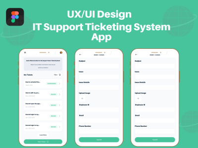 IT Support Ticketing System App UI/UX Design | Upwork